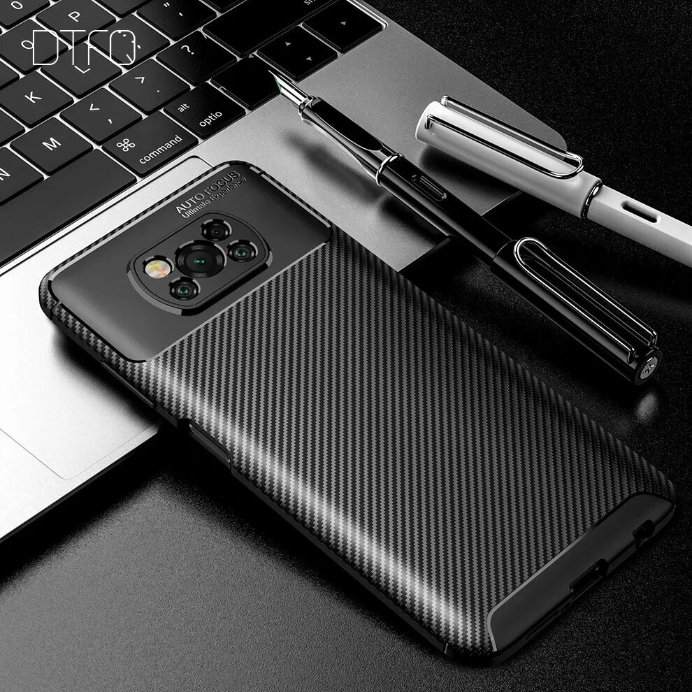 Чехол для POCO X3 Pro, мягкий чехол из углеродного волокна, противоударный силиконовый чехол для POCO X3 NFC, чехол для POCO X4 Pro M4 Pro 4G F3