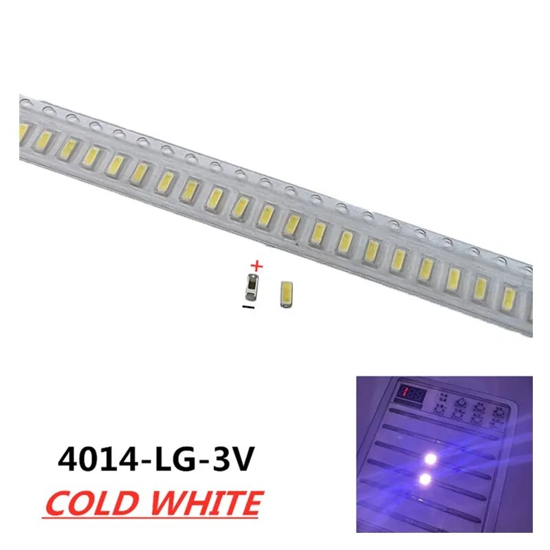 Светодиодная лента EVERLIGHT 4014-LG-3V, холодный белый свет