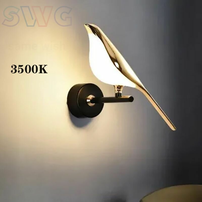 Сорока настенный светильник спальня птичий светильник гостиная настенный светильник лампа в проходе