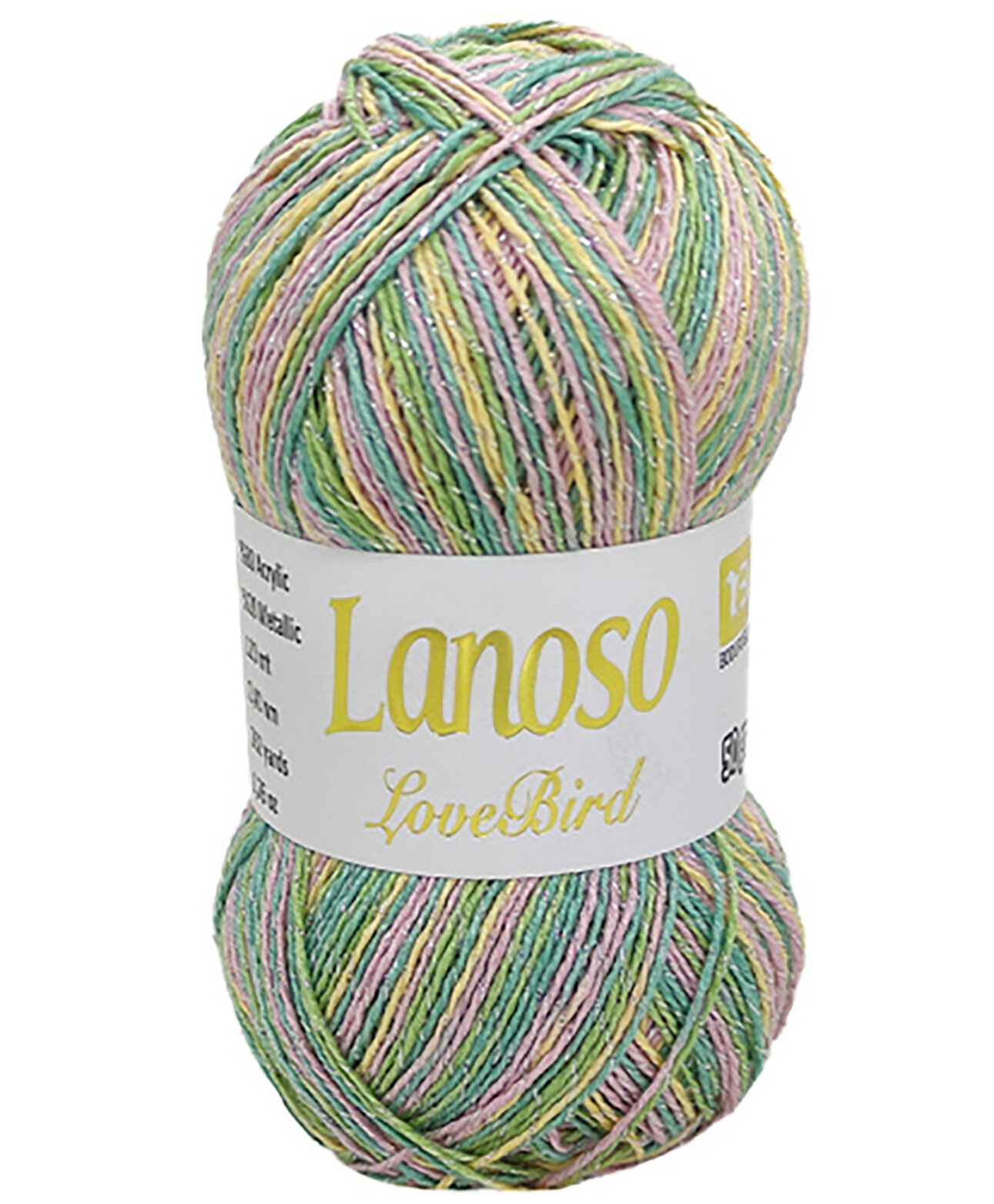 5 Мотков, Lanoso LOVE BIRD, 80% Акрил, 20% Металлик / 50 гр. - 120 м, Цвет-705