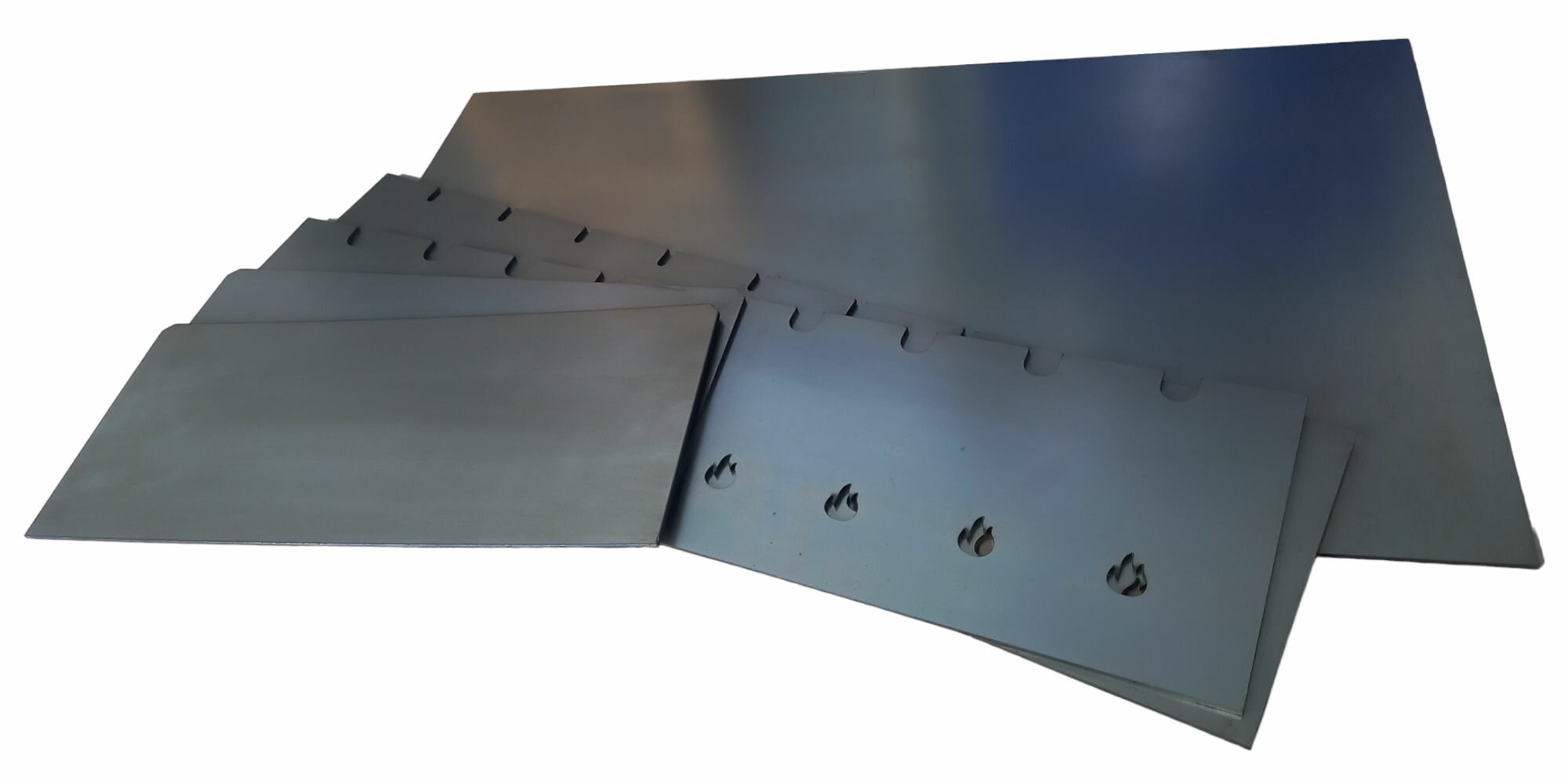 Набор деталей для сварки мангала, сталь, 80 см х 34 см х 15 см, толщина стенок топки 3 мм