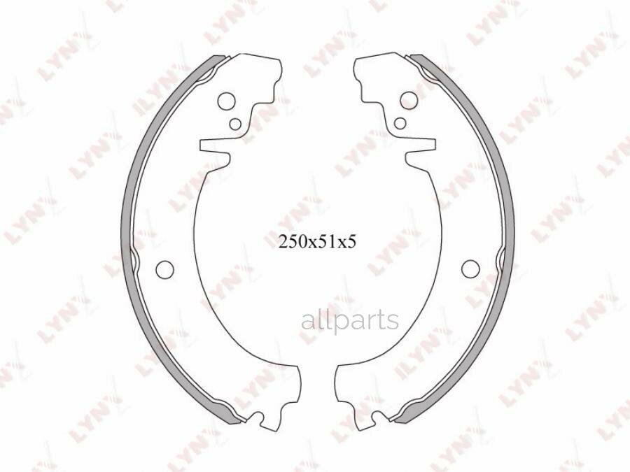 LYNXAUTO BS4602 колодки тормозные задние, LADA 2101-2107 1.2-1.6 73- , NIVA 1.7-1.8 77-