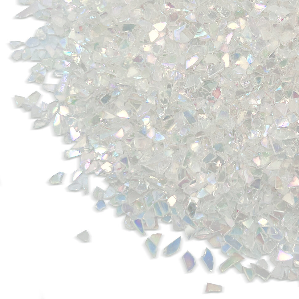 Стеклянная крошка плоская зеркальная радужная EPOXYMASTER, 100г