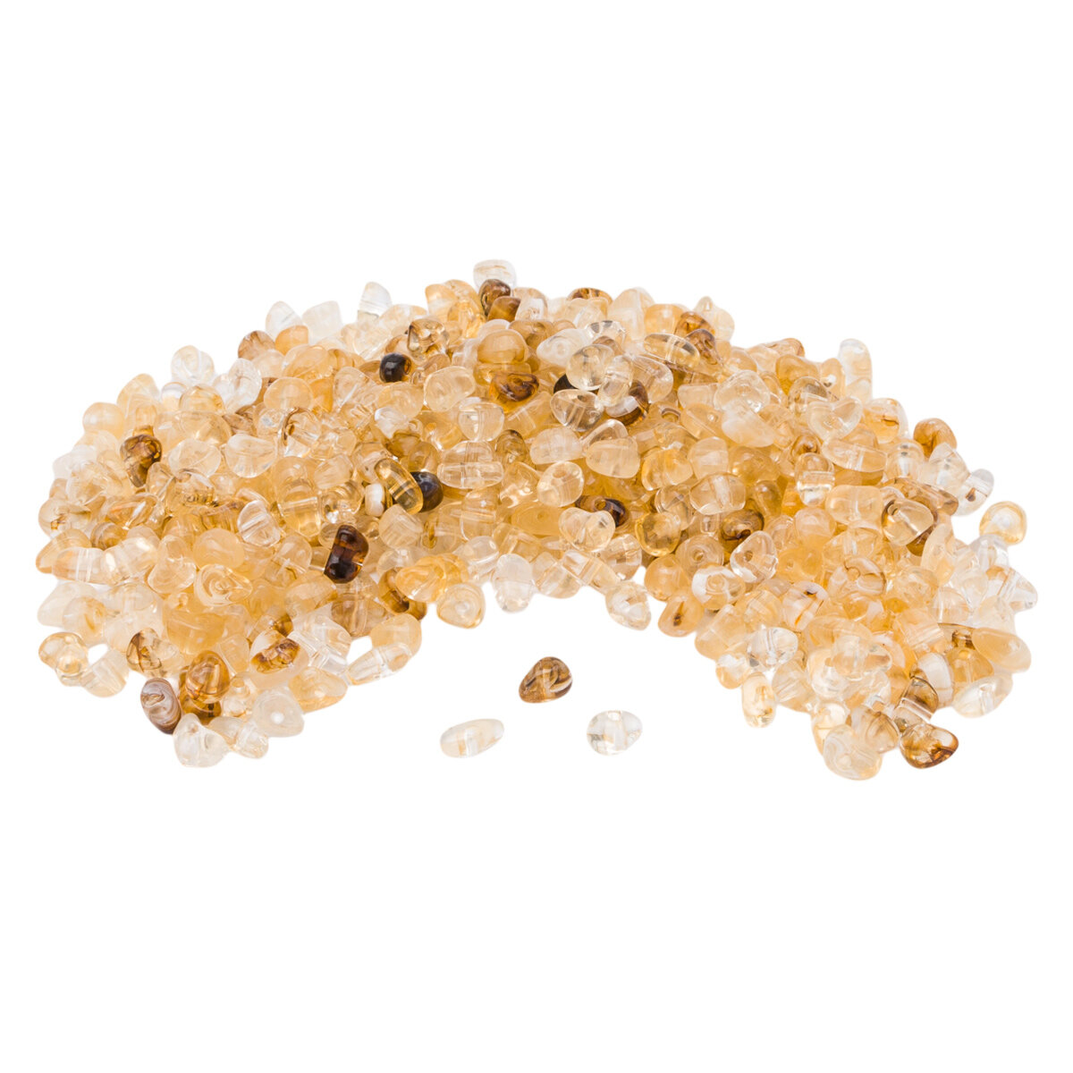Бусины для рукоделия пластиковые, акрил, галтовка, 2*6мм, 50гр Astra&Craft (ad017 цитрин)
