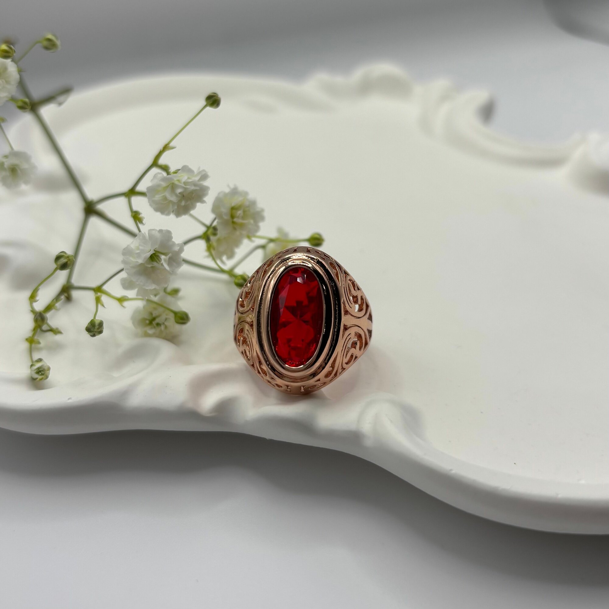 Кольцо, искусственный камень