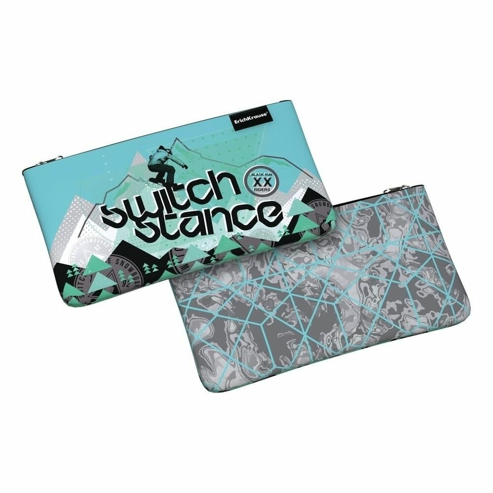 Пенал конверт Erich Krause мягкий 1 отделение 22х12 см, Snow Freedom (57503)