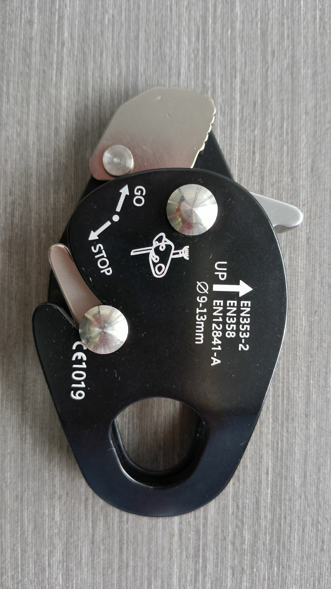 Страховочно-спусковое устройство GRIGRI с блокировкой для скалолазания и скалодрома, совместимое с веревками 8.5-11 мм