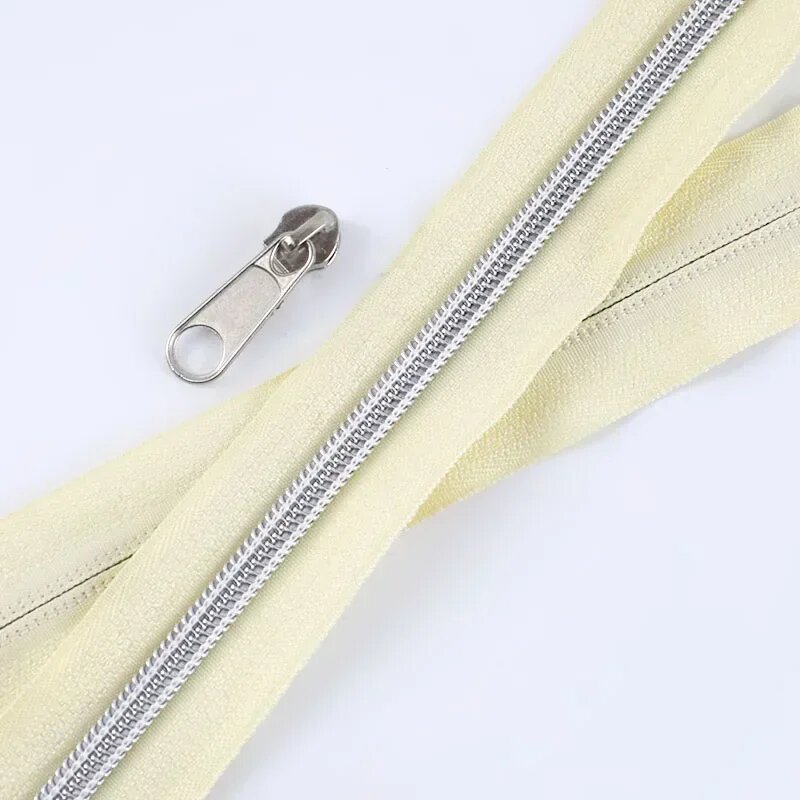 Набор для ремонта молний Meetee 5# нейлон 100-Silver, 3Mand3PcsSilder