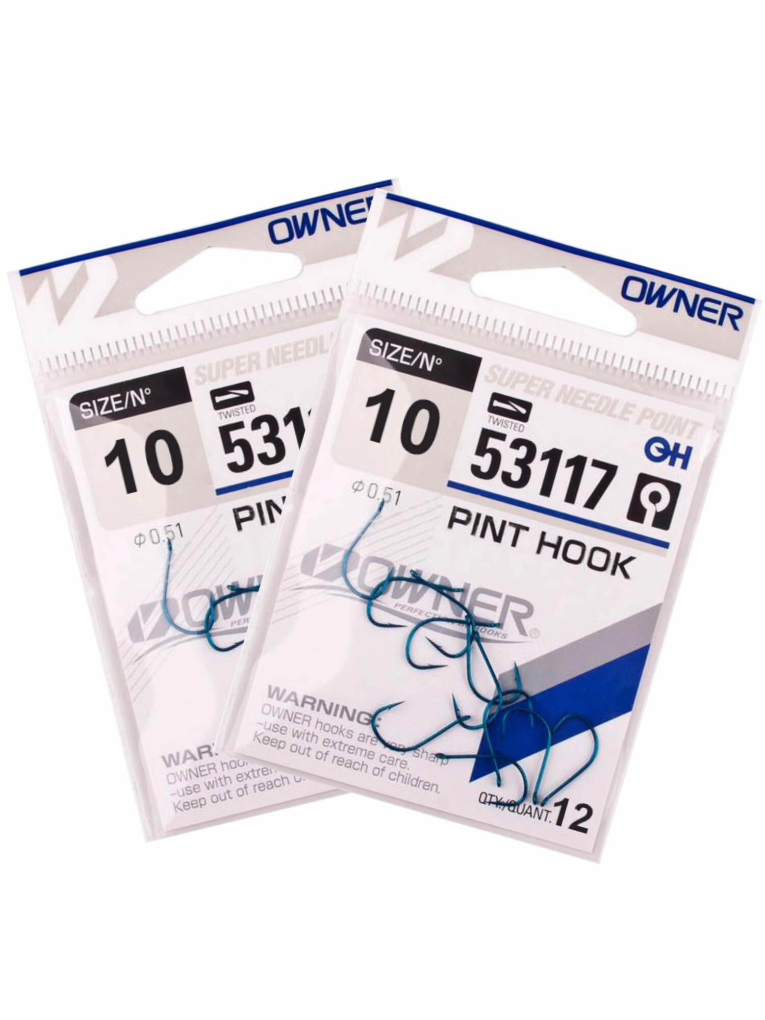 OWNER Крючок Pint Hook blue №10 12шт 2 упаковки
