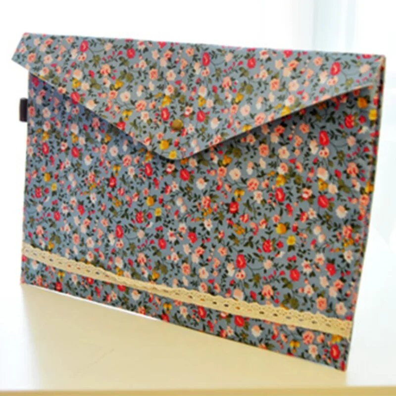 Текстильный органайзер-конверт для файлов А4 skyblue