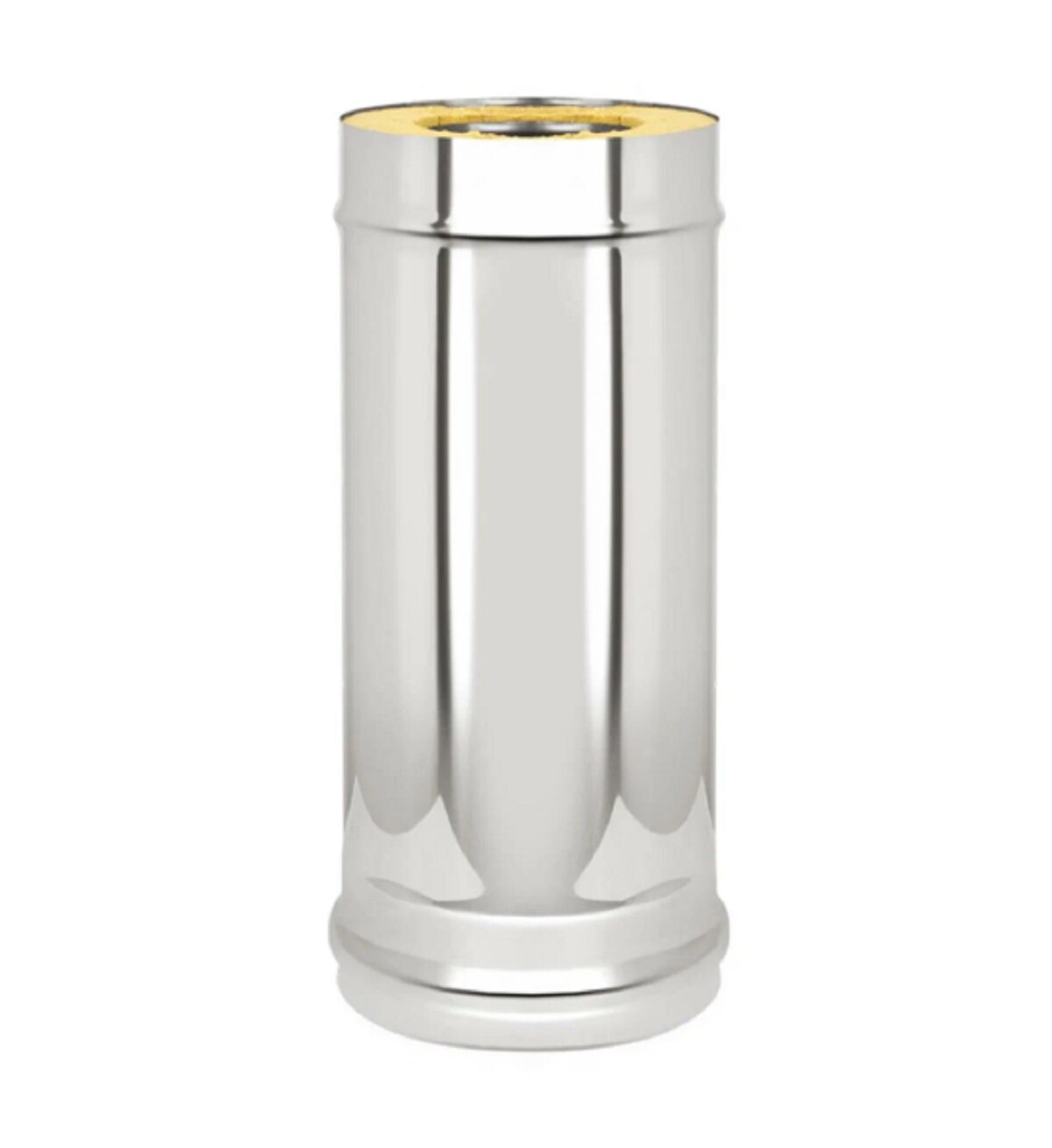 Сэндвич-труба Оц+Нерж (AISI 430/0,8мм), L-0,5м диаметр дымохода: 115х200 мм