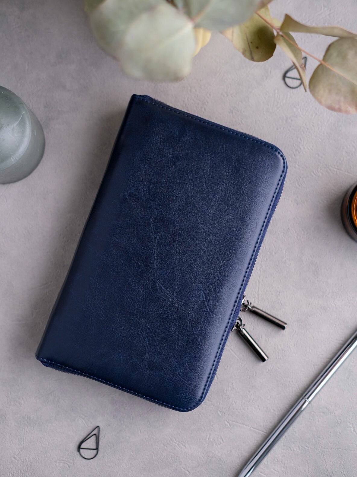 Планер на молнии с кольцевым механизмом синий