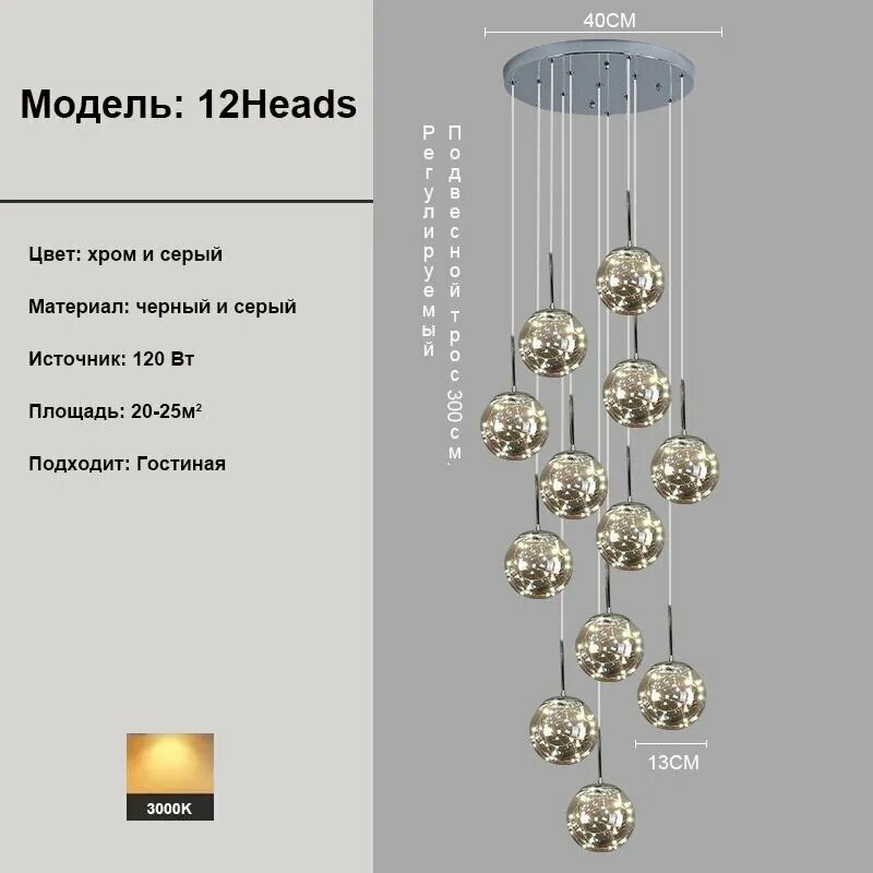 SAMLIST Люстра, LED