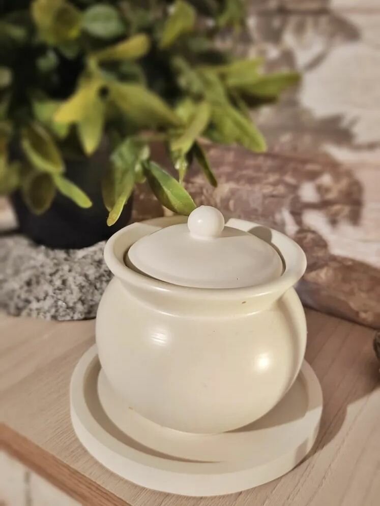 Набор декоративный интерьерный/Шкатулка и поднос из гипса