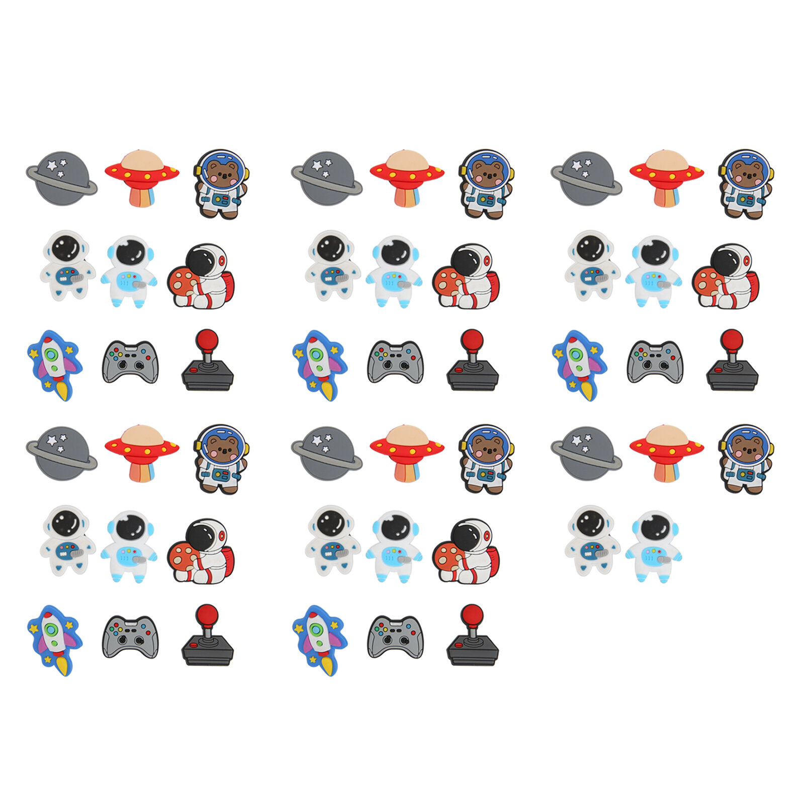 50 шт, обувь с рисунком космической планеты, водонепроницаемая обувь из ПВХ с шармом, украшение для обуви космического корабля с изображением космонавта