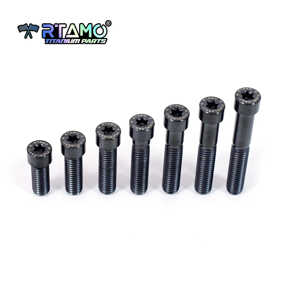 RTAMO Титановый болт M8X20/25/30/40/45/50 для велосипеда, мотоцикла Black (1pc), M8X45 mm
