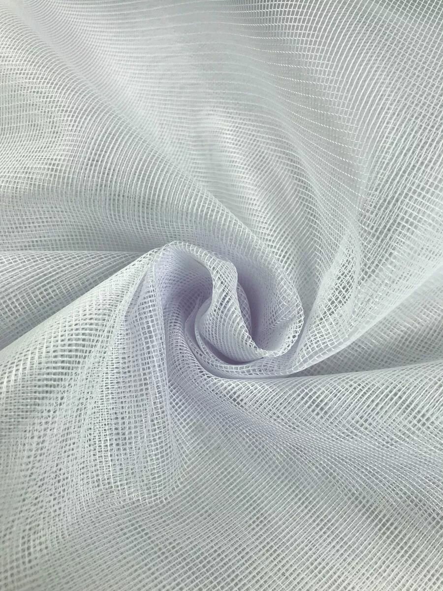 Ткань Сетка Антимоскитная мягкая полиэфирная для шатров и беседок, цв. белый, пл. 48 г/м2, ш-150 см, отрез 10 метров