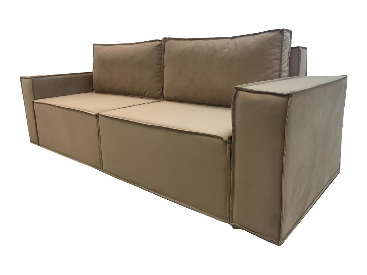 Диван-кровать Лофт, 2 модуля, еврокнижка, велюр Макс беж