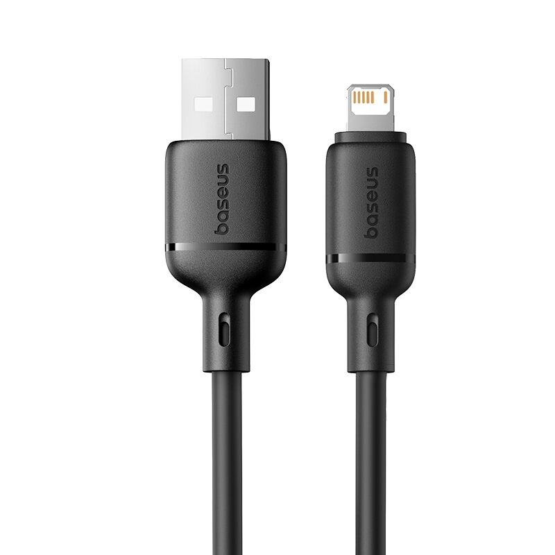 Кабель OS-Baseus Silky Series Fast Charging Cable USB - Lightning 2.4A 1м Чёрный (P10377702113-00)