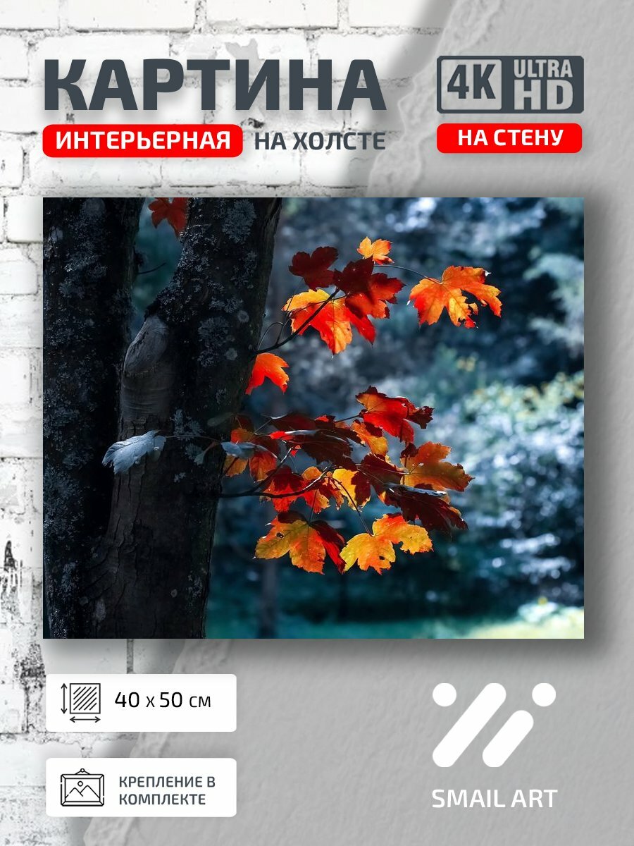 Картина на холсте интерьерная 40 на 50 на стену Осень Landscape для гостиной пейзаж декор
