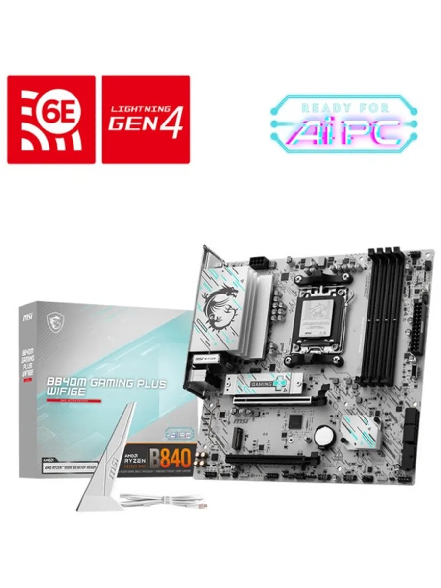 Материнская плата B840M GAMING PLUS WIFI6E (AM5, mATX)