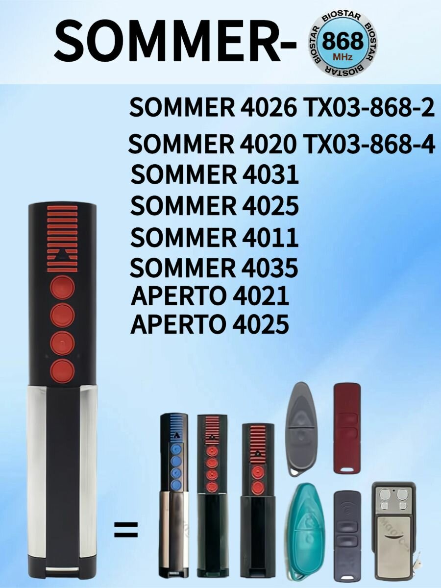 Пульт брелок универсальный для ворот, шлагбаумов, роллет частотой 868 МГц