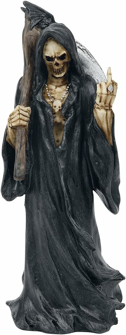 Статуэтка Nemesis Now - Death Wish - фигурка готического жнеца из фильма "Жажда смерти", 22 см, цвет черный, U4464N9