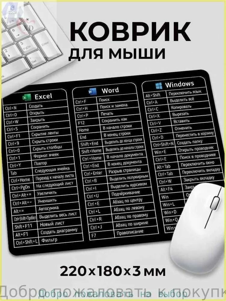 Коврик для мышки, черный