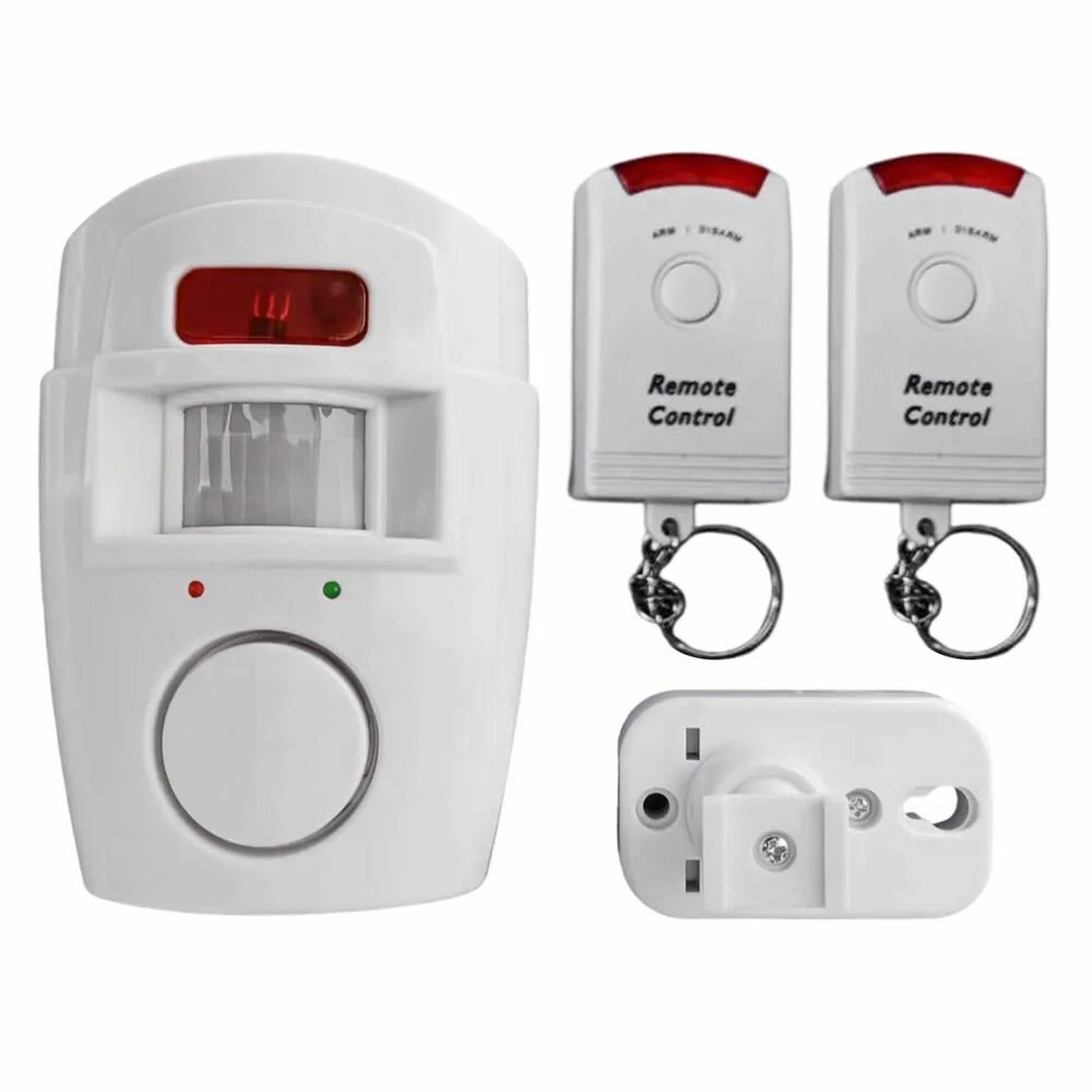Сигнализация с датчиком движения и сиреной 105 дБ беспроводной пульт