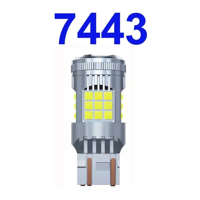Светодиодные Автомобильные лампы T20, Canbus 7443, W21W, 21/5W, 7440, для автомобиля, мотоцикла, задняя парковочная лампа, 12 В, 24 В, лм, 25 Вт 7443, 2pcs, Красный
