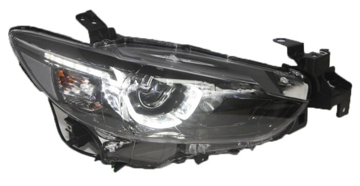 Передние фары Мазда 6 2012-2015, бифокальная линза, ДХО
