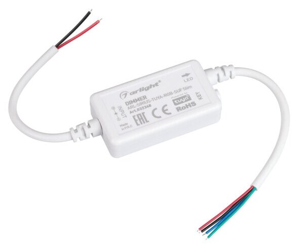 Диммер ARL-SIRIUS-TUYA-RGB-SUF Slim (12-24V, 3x2A, 2.4G) (Arlight, IP20 Пластик, 3 года)