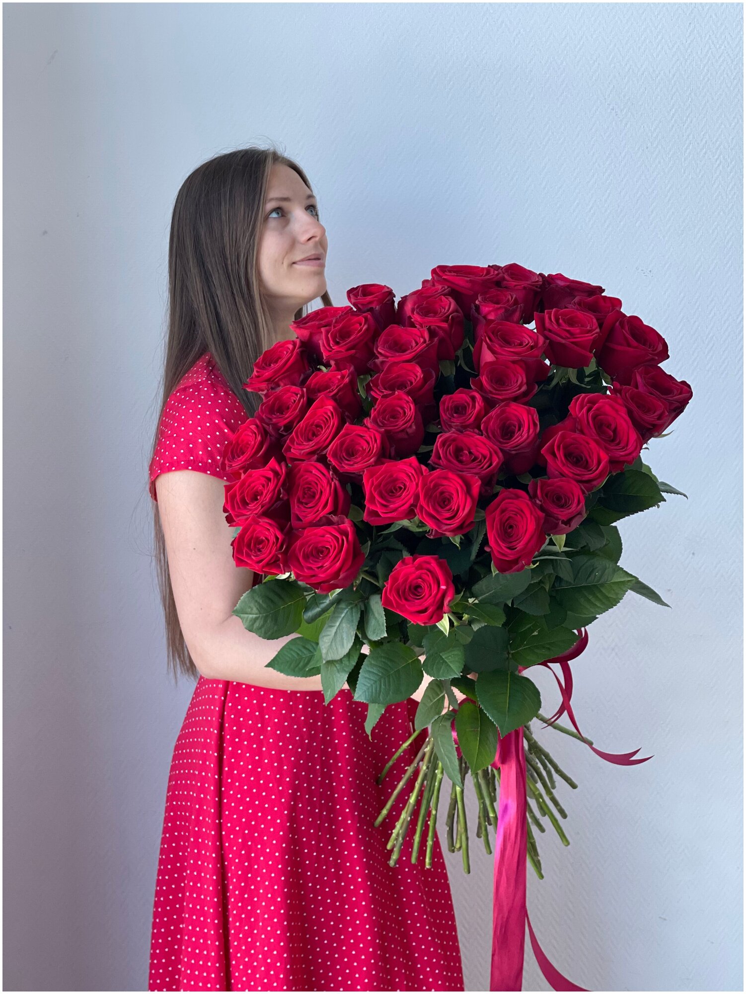 Алые розы 39 штук