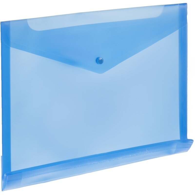 Папка-конверт на кнопке Attache с горизонтальным расширением, А4, ассорти 180 мкм, 5 шт