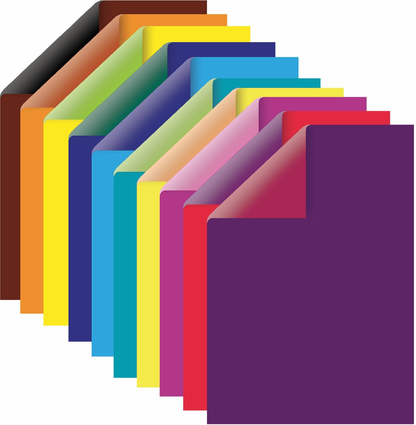 Упаковка 5 шт. Картон цветной А4 2-цветный мелованный, 10 листов, 20 цветов, в папке, остров сокровищ, 200х290 мм, 111320