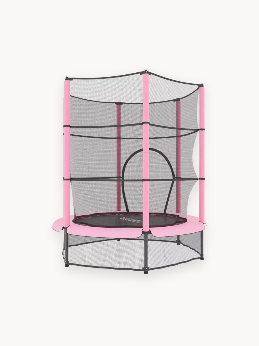 Батут UNIX Line Kids 4,6 ft Pink (140 cm), до 50 кг, диаметр прыжковой зоны 106 см, для дома, для улицы UNIXLINE