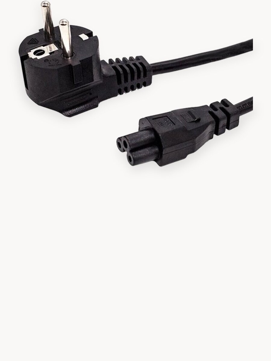 Кабель питания Filum CEE 7/7- С5, 3х0.75мм, 220В, 10A, чёрный, 3м