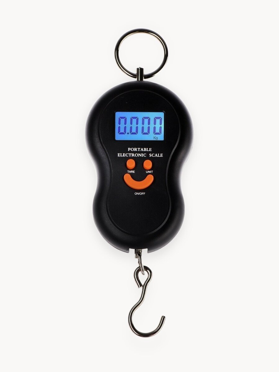 Весы-безмен Luazon LV-402, электронный, до 50 кг, точность до 10 г, подсветка, микс