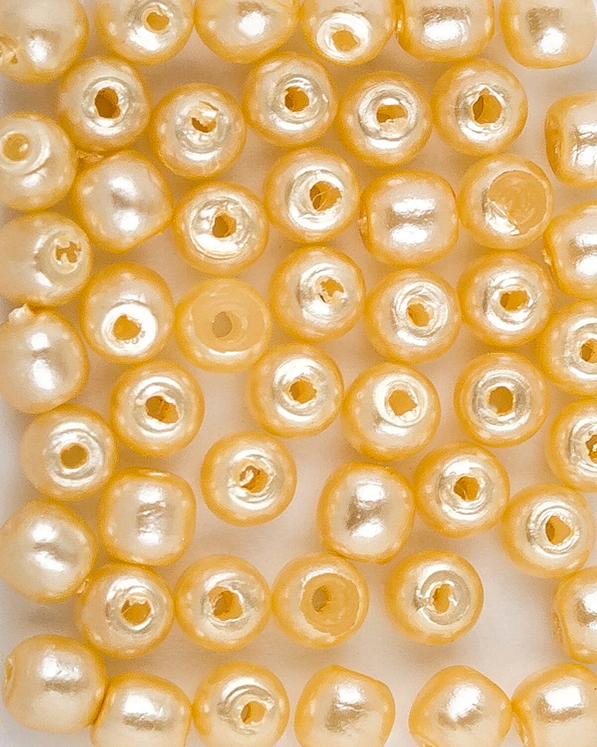 Стеклянные чешские бусины с покрытием под жемчуг, 2 мм, цвет Shiny Antique Ivory, 50 шт.