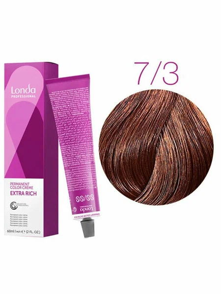 7/3 Стойкая краска для волос Londacolor блонд золотистый, 60 мл