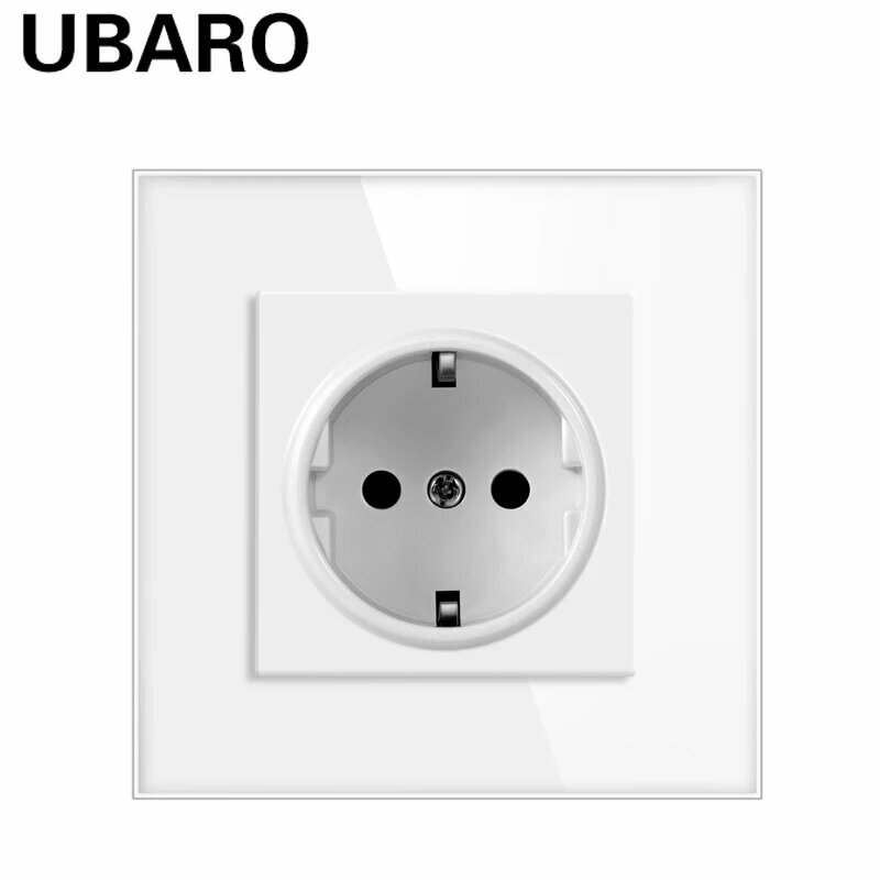 Ubaro EU-82-W стеклянная розетка черная