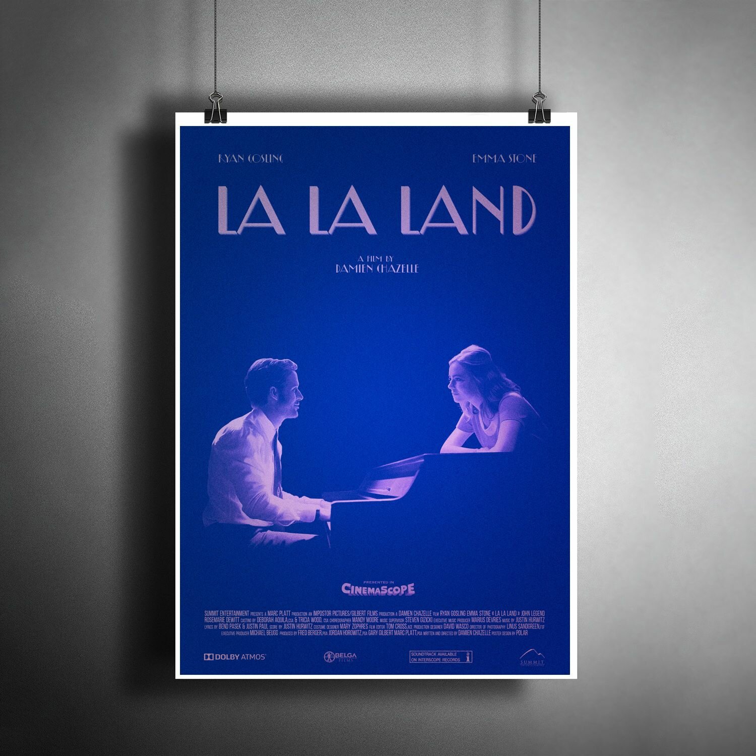 Постер плакат для интерьера "Фильм: Ла-Ла Ленд. La La Land. Райан Гослинг, Эмма Стоун"/ Декор дома, офиса, комнаты A3 (297 x 420 мм)