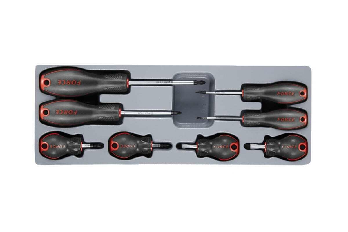Набор отверток FORCE 2085, 8 предметов (4 укороченные)