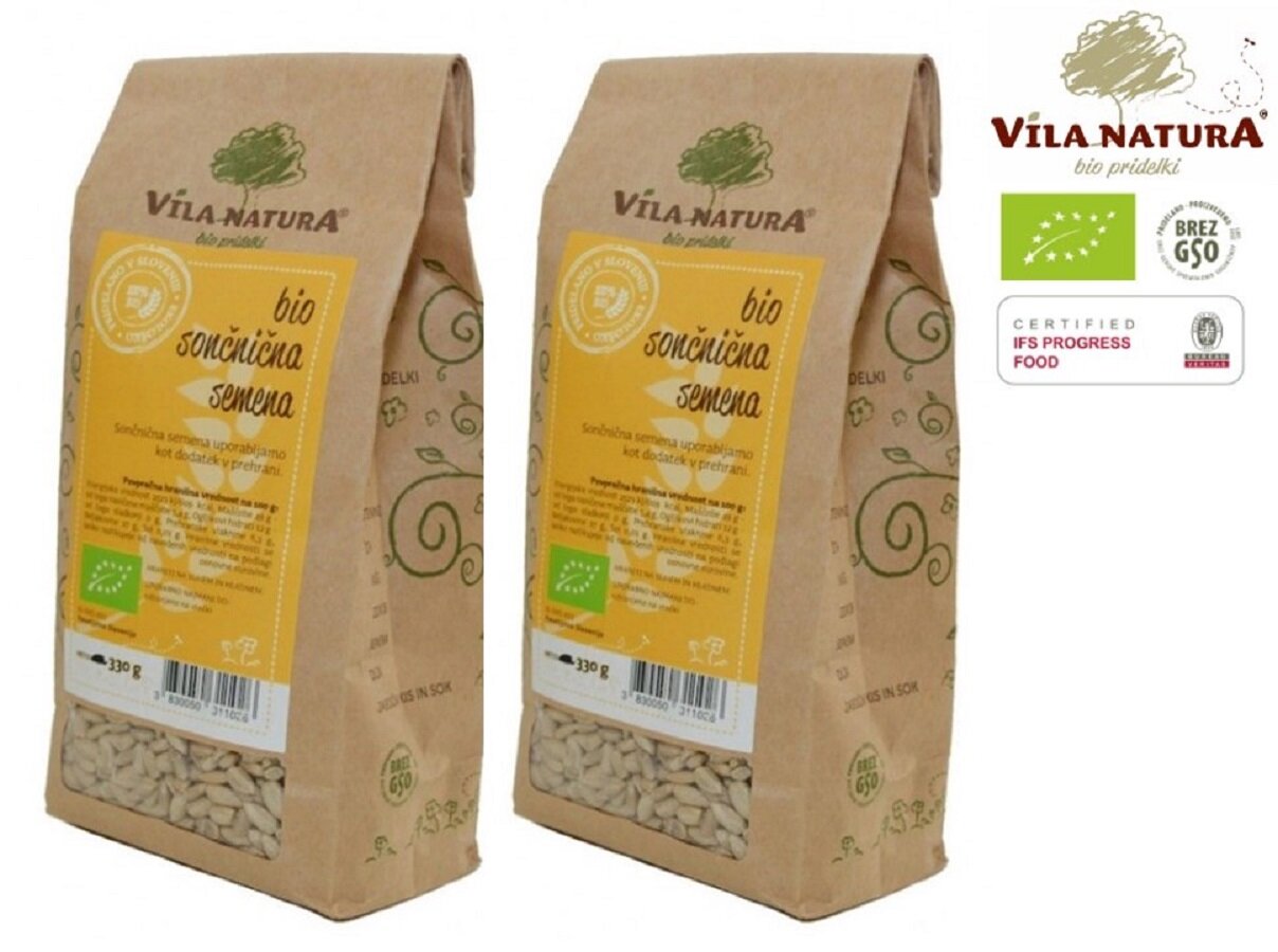 Семена подсолнечника очищенные био Vila Natura Словения 2х300г
