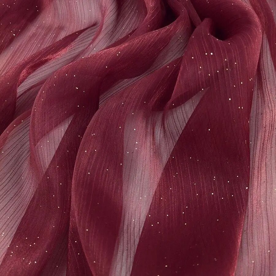 Блестящая органза 100% полиэстер 1,5 м Розовый, magneta colour