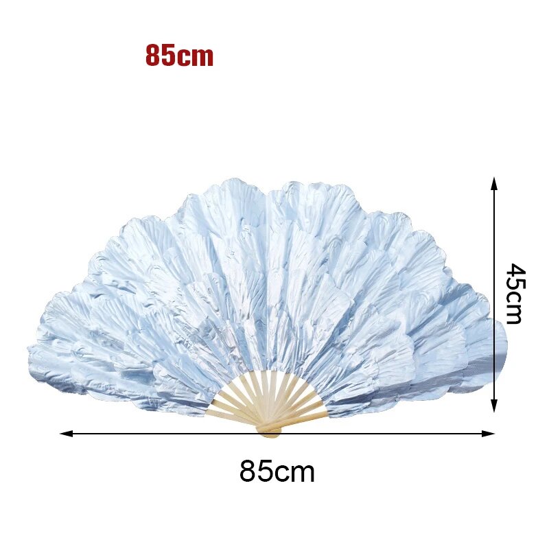 Складной веер для танцев Yangge Голубой, B4, right hand