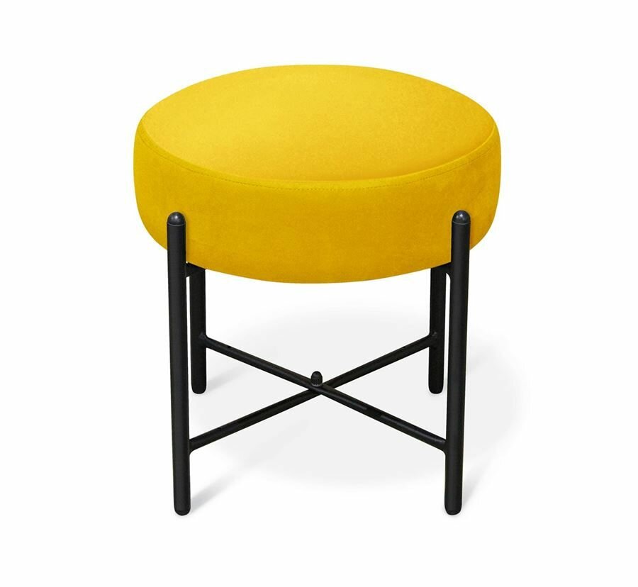 Банкетка В 4-SHT Red Black желтый, ткань, металл, мягкое сиденье, без подлокотников