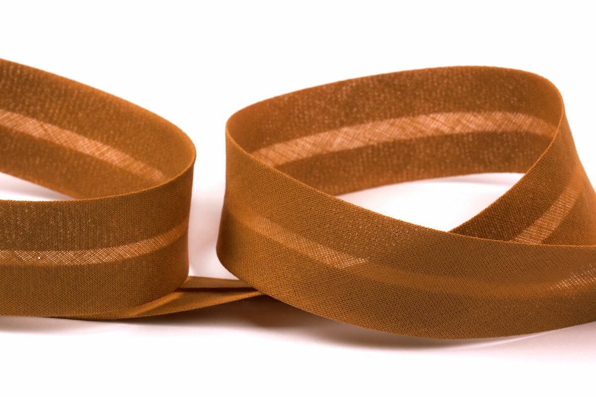 Косая бейка Х/Б "Gamma" GK-30C 30 мм 25 м 1 м №181 коричневый