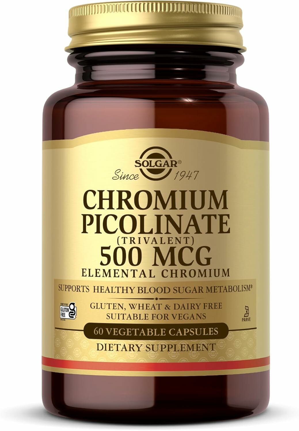 Solgar Chromium Picolinate 500 mcg 60 вегетарианских капсул