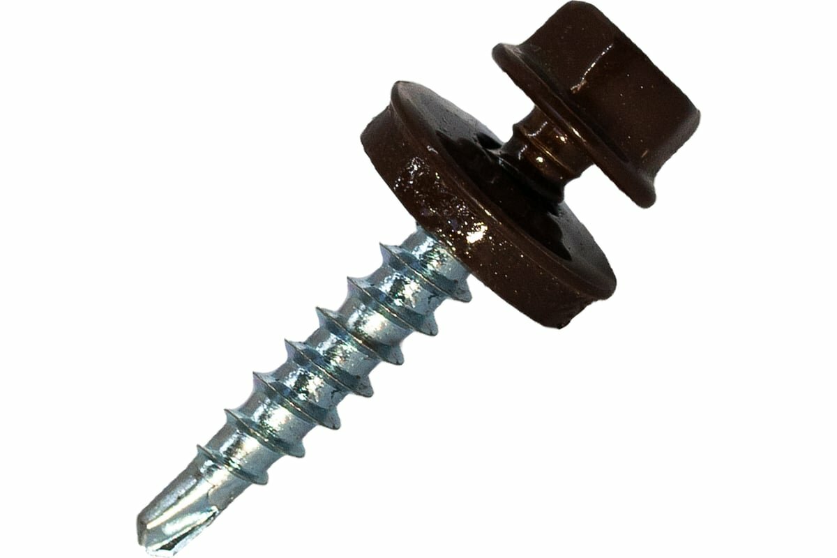 HARDWEX Саморез кровельный по дереву ТМ HWX2-W-P5-4.8x28 мм. св.№1, RAL 8017, 250 шт 5190000001871